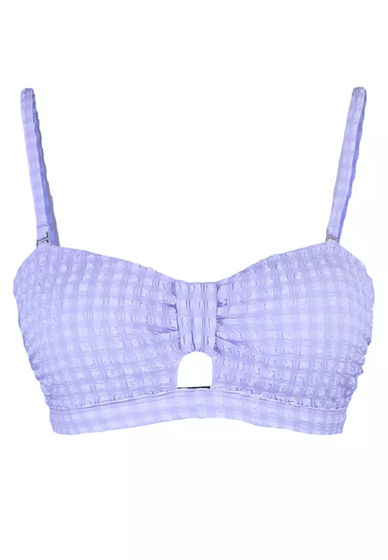 Jual Trendyol Check Strapless Cut-Out Bikini Top Original 2025 | ZALORA ...