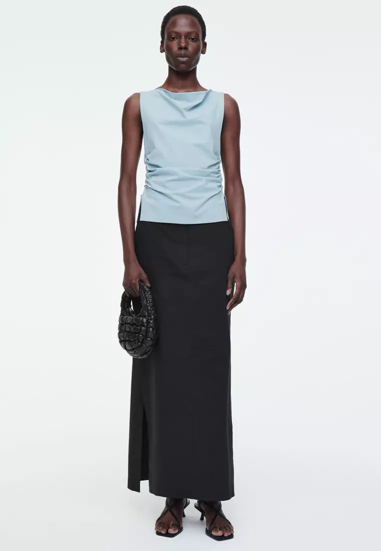 Buy COS Cowl-Neck Gathered Sleeveless Top 2025 Online | ZALORA Philippines