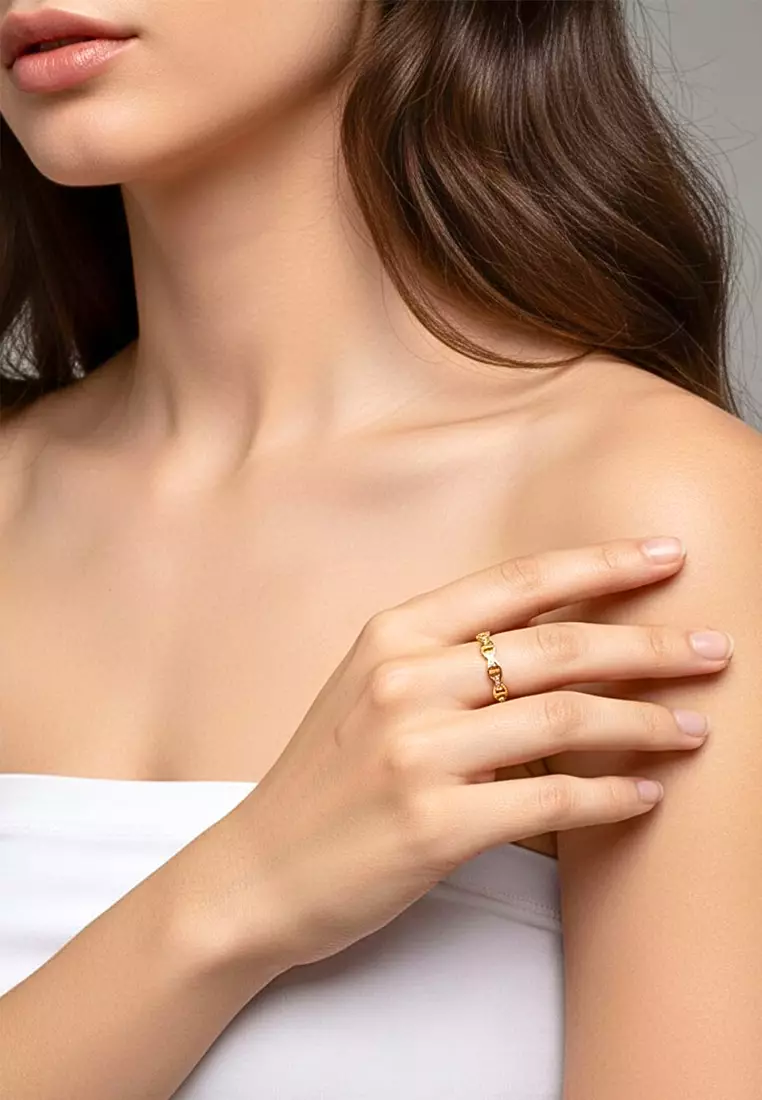 Buy Bullion Gold Mariner Link Ring In Gold 2026 Online | ZALORA Philippines