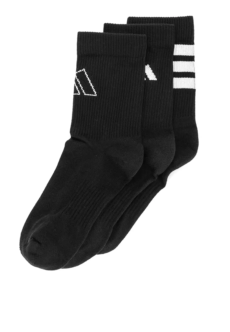 Buy ADIDAS Lifestyle Logo Socks 3 Pairs Unisex Black JI6315 Online ...