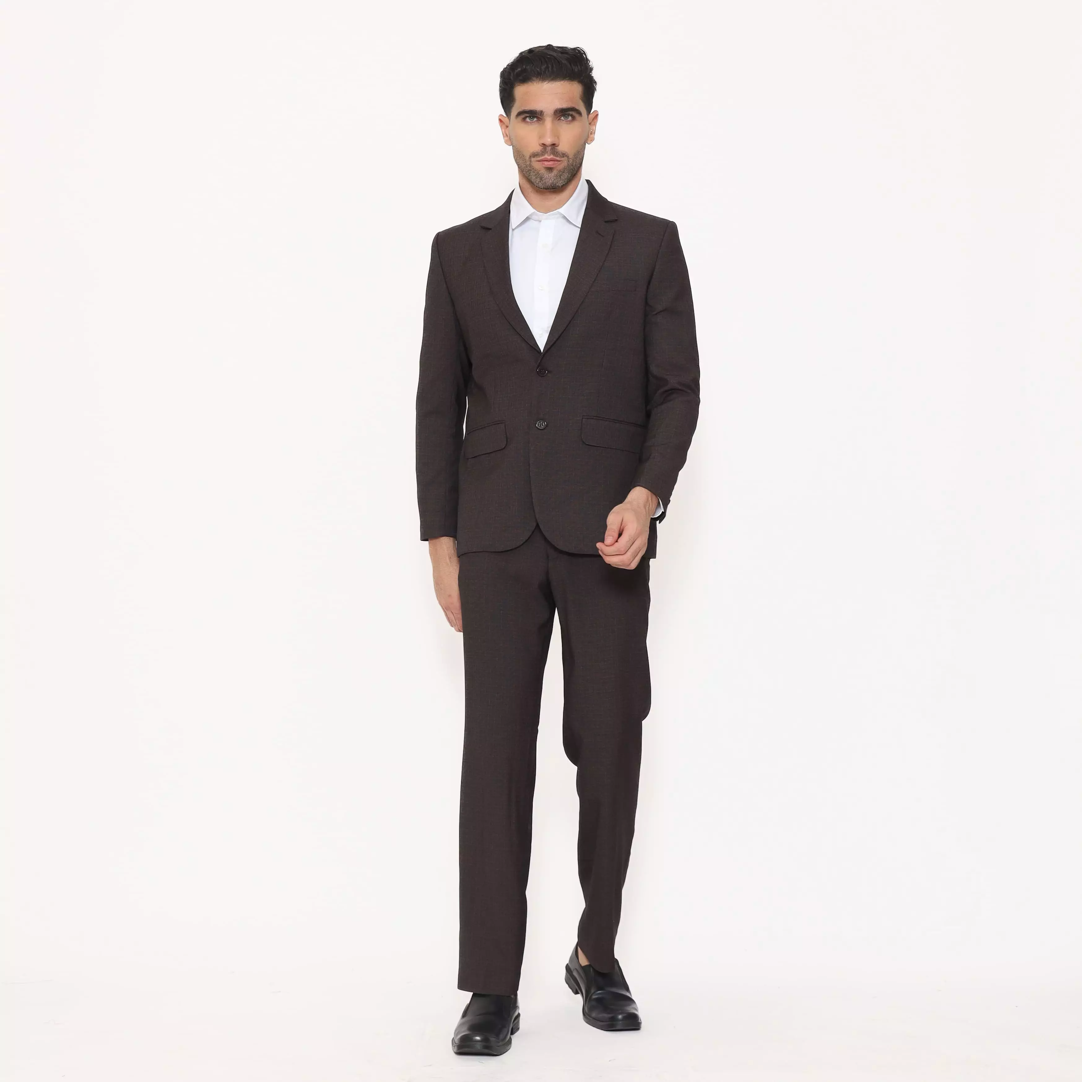 Jual Lawell Lawell Celana Formal Pria warna Dark Brown – Polyester ...