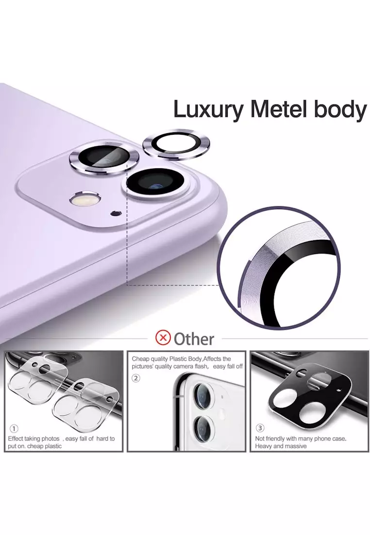 Buy MobileHub iPhone 12 Mini Camera Lens Screen Protector 2 Pcs (Purple ...