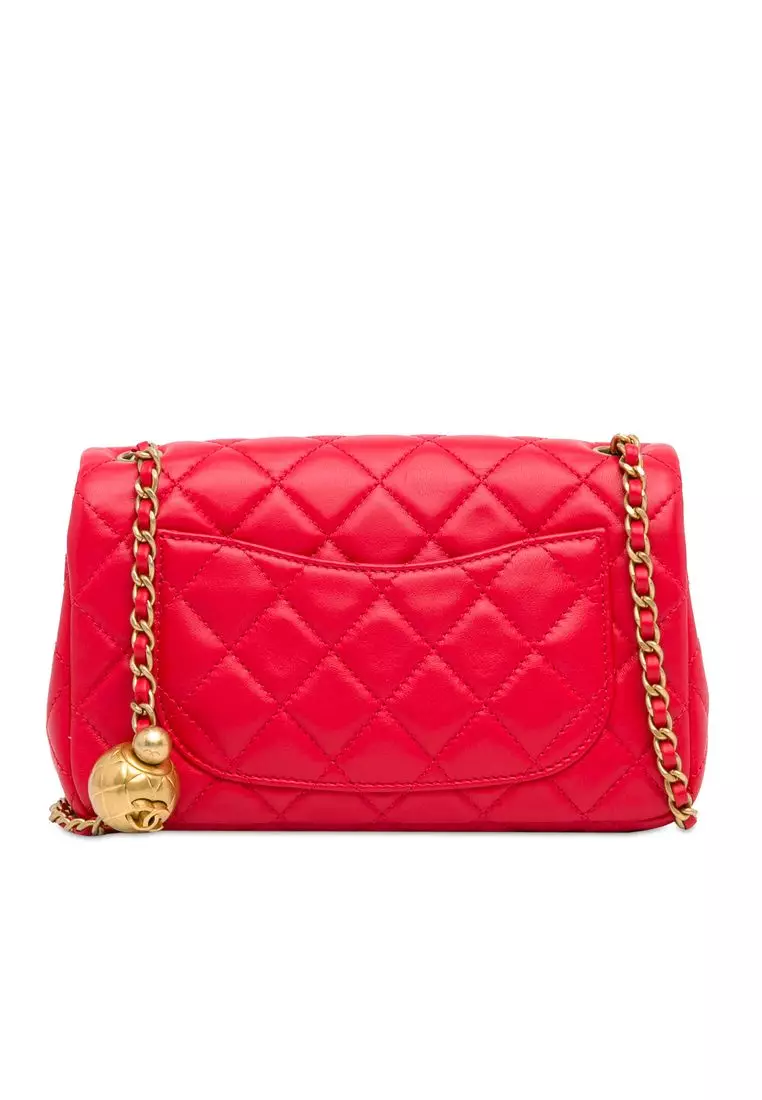 Chanel Pre-Loved Chanel Mini Rectangular Lambskin Pearl Crush Flap 2025 ...