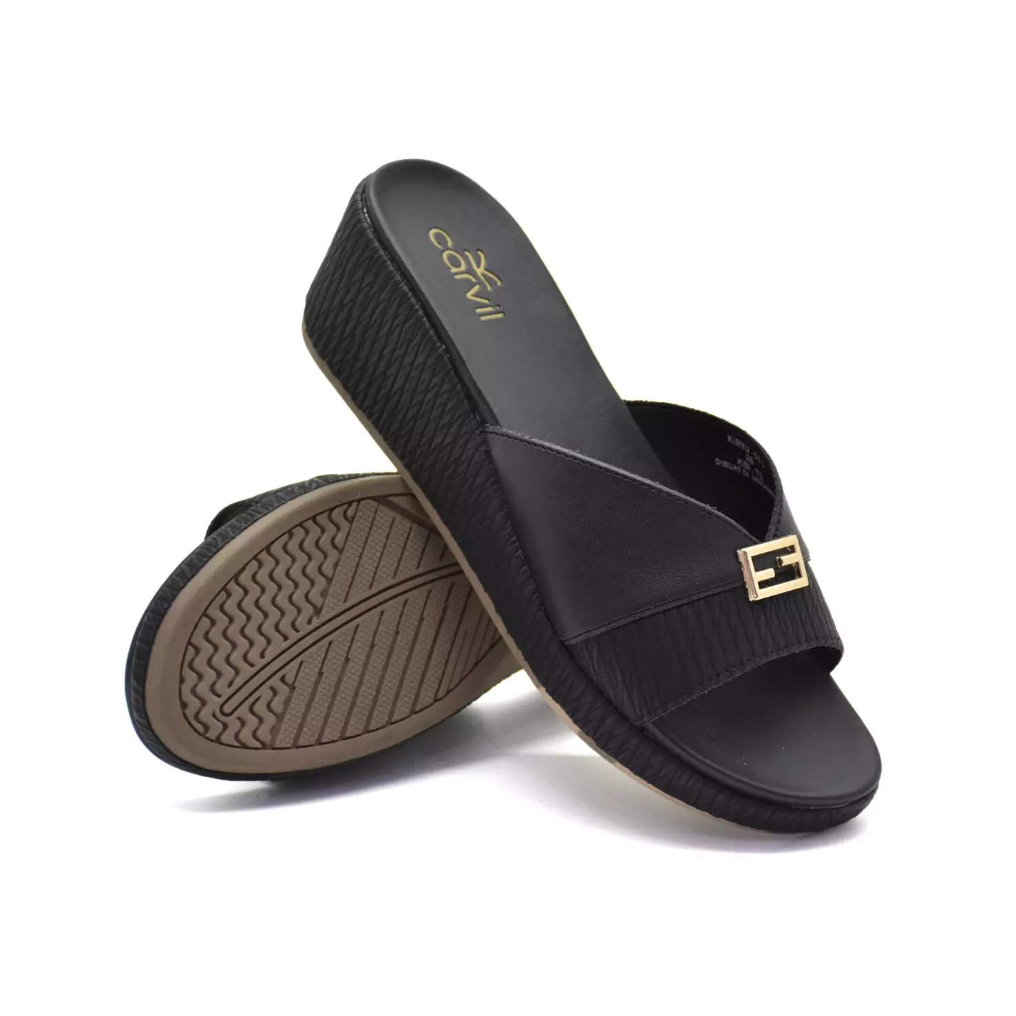 Jual Carvil Carvil Sandal Wanita Kiryu-03 L Black Original 2026 ...