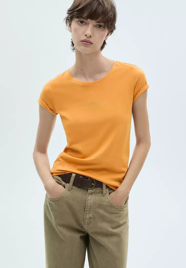 Buy Mango Logo Print T-Shirt 2025 Online | ZALORA