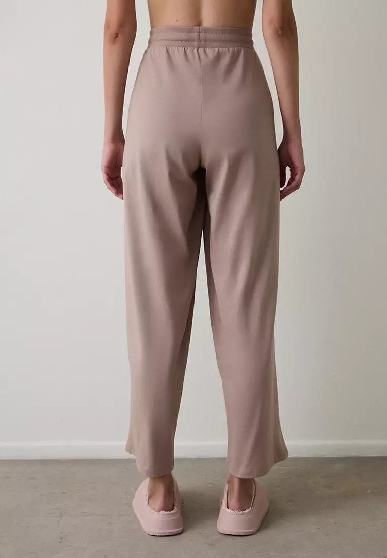 Buy Penti Dark Beige Weekend Time Tie-Up Detailed Spanish Leg Pajama ...