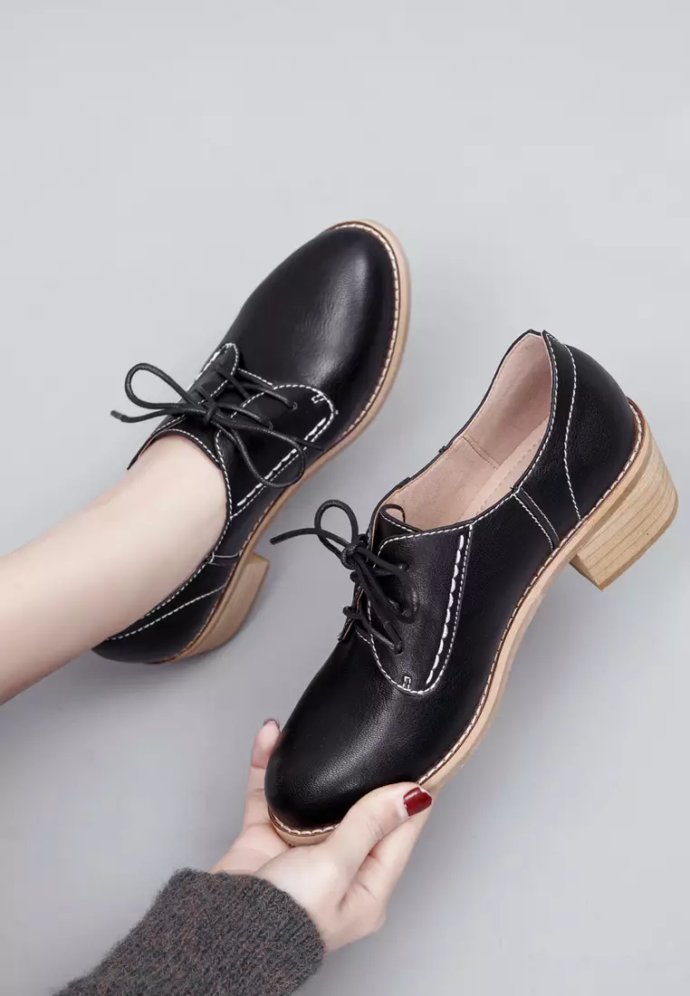 Buy Twenty Eight Shoes Synthetic Leather Lace Up Mid Heel Shoes TE-A160 ...