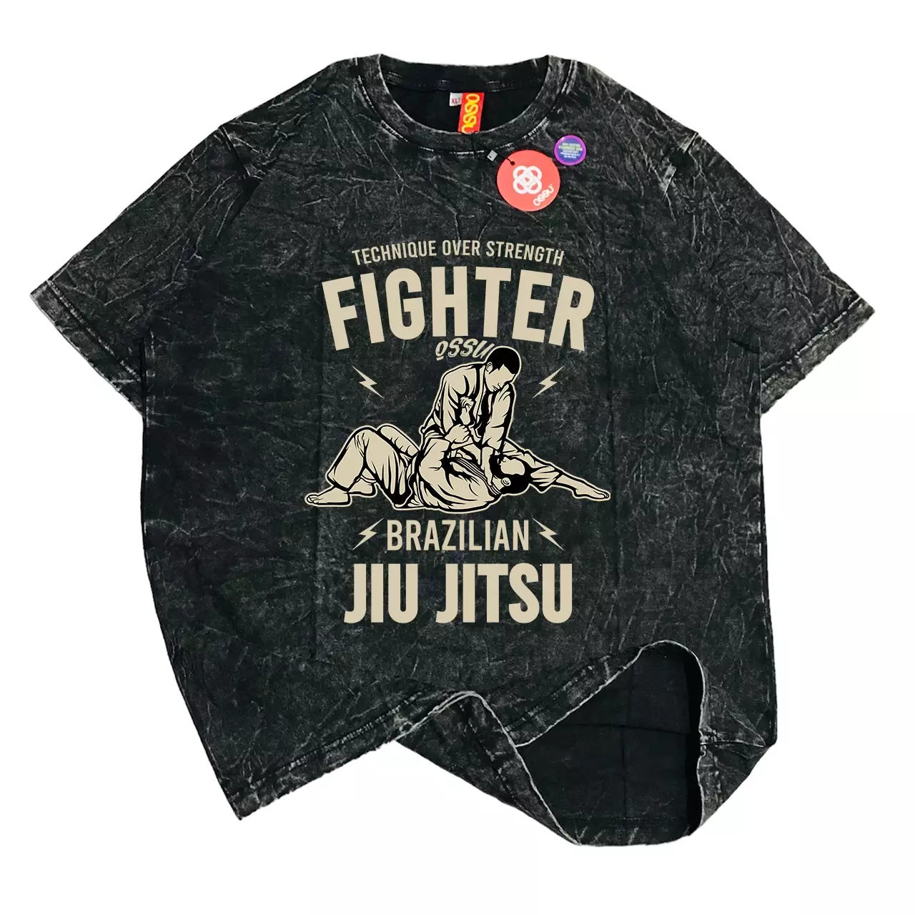 Jual Ossu Ossu Brazilian Jiu Jitsu Black Washing Tshirt Original 2024 | ZALORA Indonesia