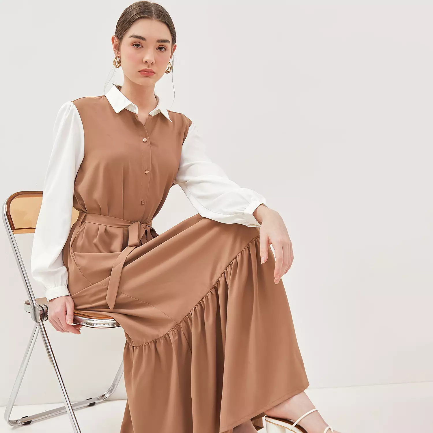 Jual Simplicity SIMPLICITY Color Block Maxi Dress Original 2025 ...