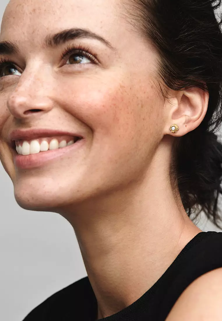 Buy PANDORA Pandora x Disney The Little Mermaid Seashell Stud Earrings ...