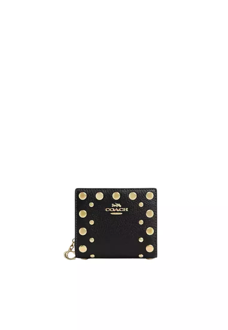 Buy Coach Coach Snap Wallet With Rivets In Black Cap09 2025 Online ...