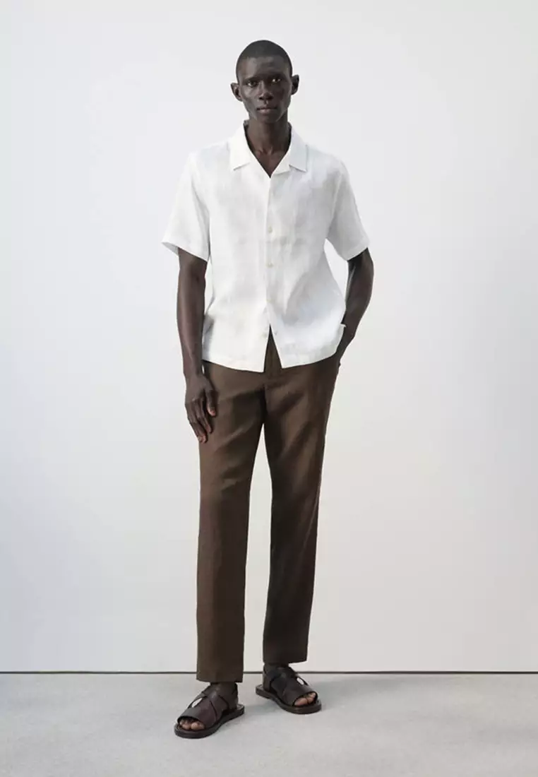 Buy MANGO Man Regular-Fit 100% Linen Shirt 2026 Online | ZALORA
