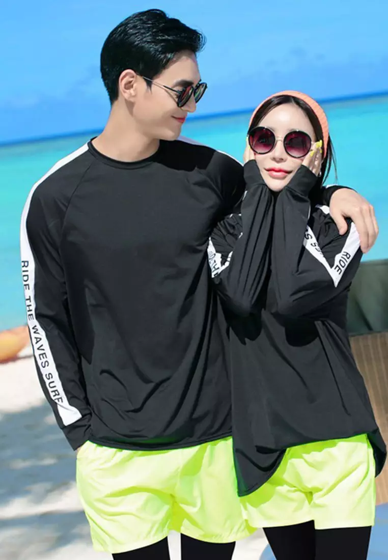 Buy LYCKA LLL3088 Korean Style Men Rash Guard 3-Pieces Set Black 2025 ...