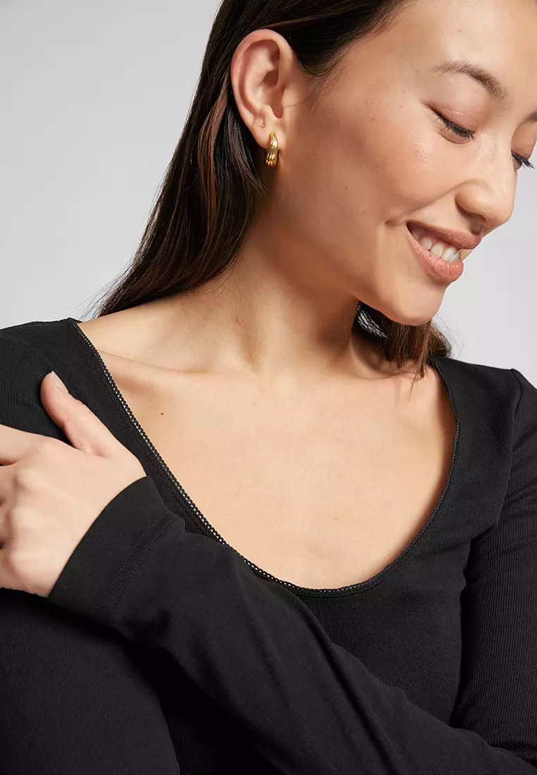 Buy And Other Stories Scooped Neck Lace Detail Top 2024 Online Zalora