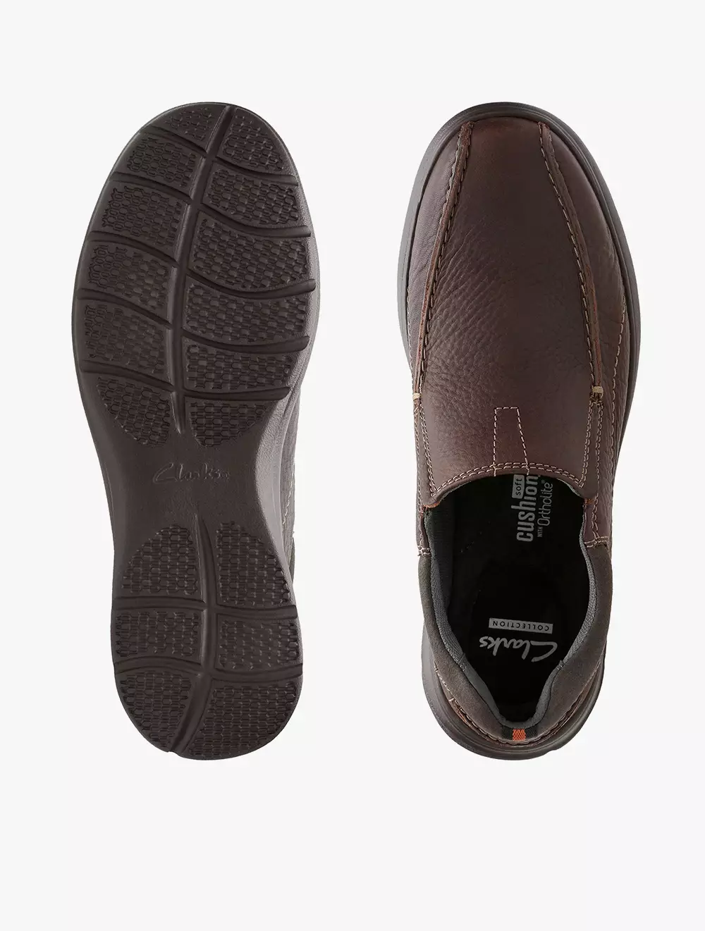 Jual CLARKS Clarks Cotrell Step (M) - Brown Oily Leather - Brown Oily ...