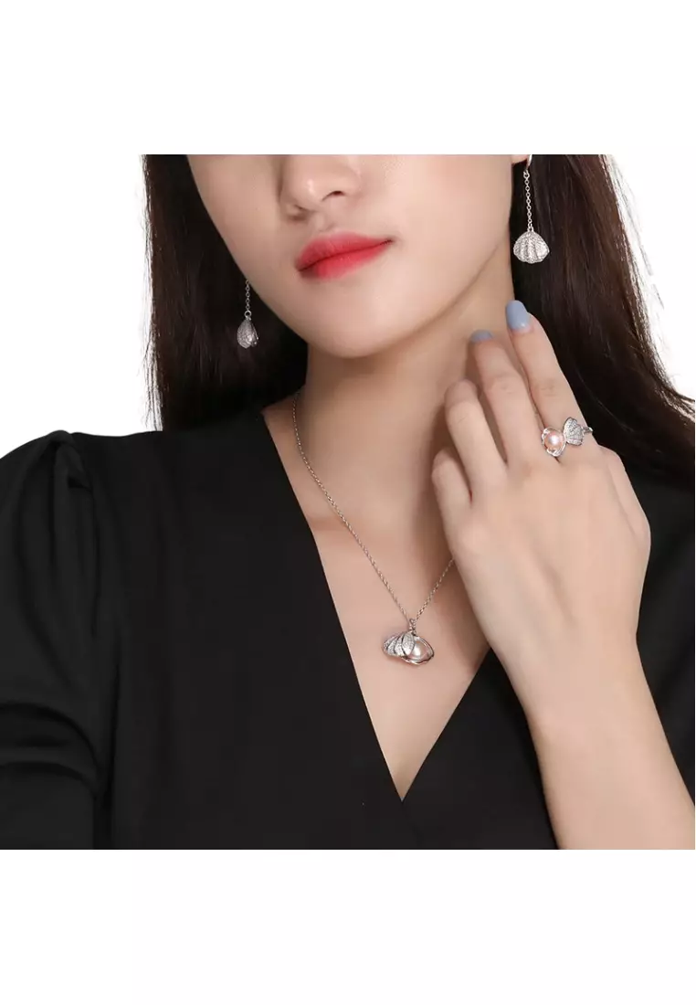 Buy Lara Korean Style Pearl Shell Jewelry Set 2025 Online | ZALORA ...