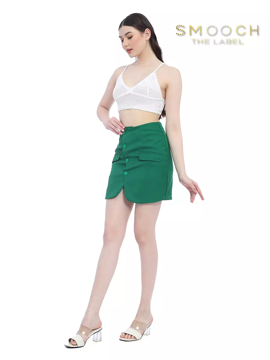 Jual Smooch The Label Caza Green Skirt Original 2024 | ZALORA Indonesia