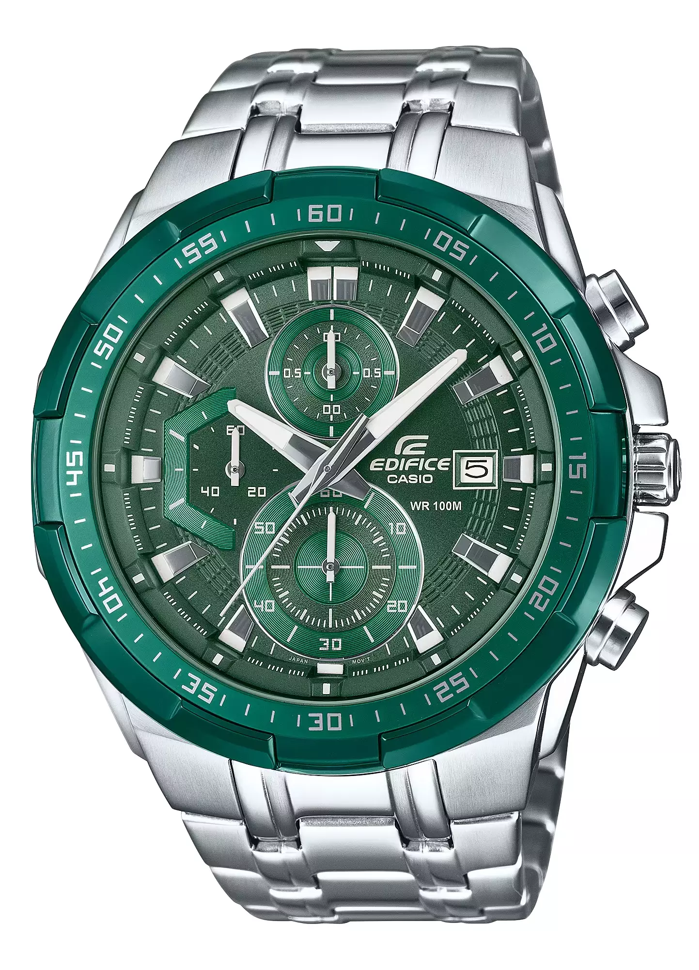 Jual Edifice Edifice EFR-539DE-3A Stainless Steel Green Chronograph ...