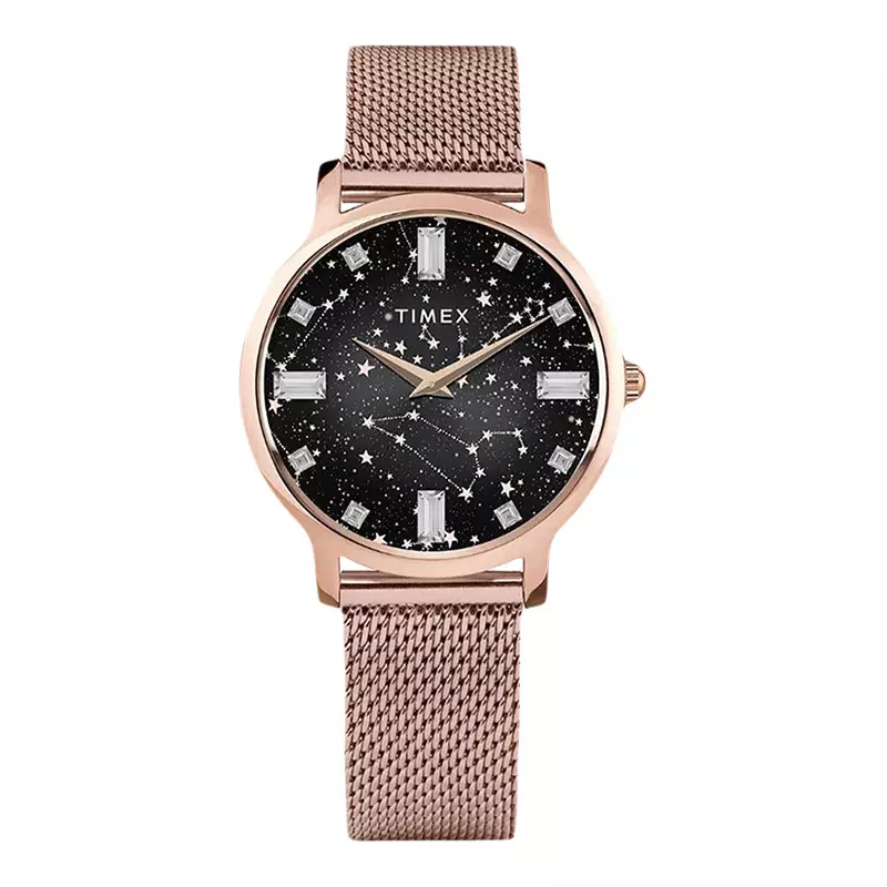 Jual TIMEX [YEAR END SALE] Jam Tangan Wanita Timex TW2V52100 3 Hands Ladies Black Coloured Dial ...