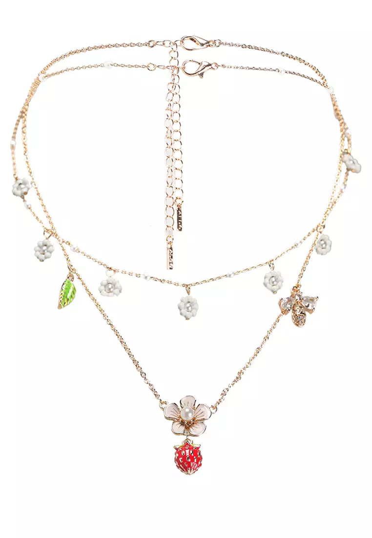 Buy ALDO Veryberry Duo Charm Necklace Set Online | ZALORA Malaysia