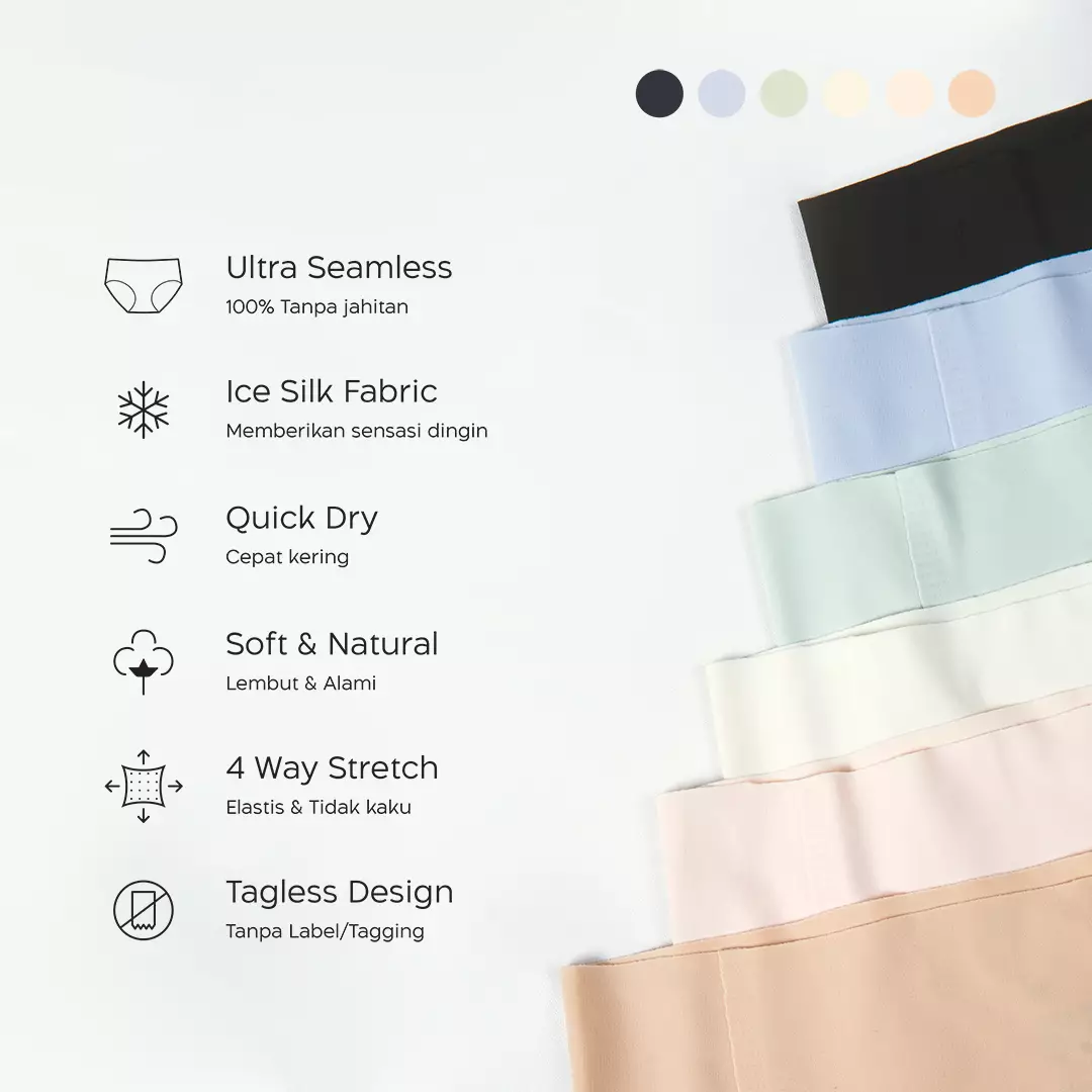 Jual NATHALIE Nathalie Celana Dalam Seamless Maxi Ice Silk 1 pcs NTC ...