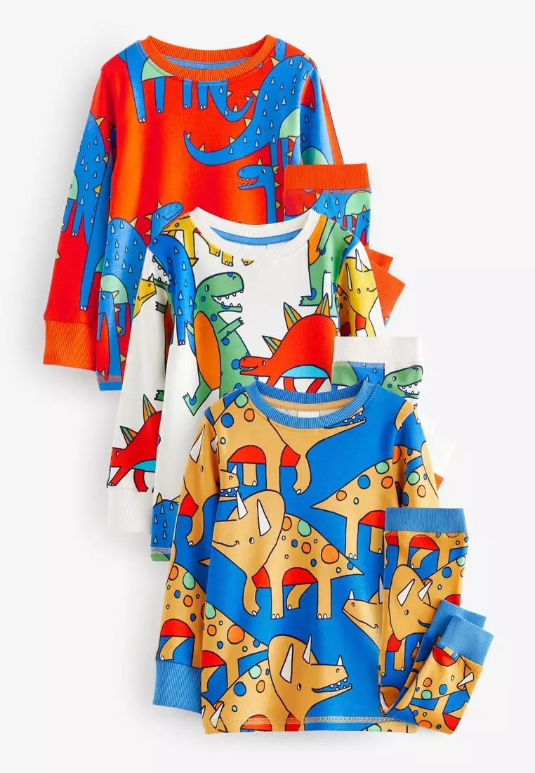 Buy NEXT Snuggle 100% Cotton Pyjamas 3 Pack Online | ZALORA Malaysia