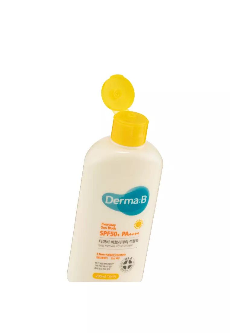 Buy Derma:B Derma B Everyday Sun Sunblock SPF50+PA++++ (200ml) 2025 ...