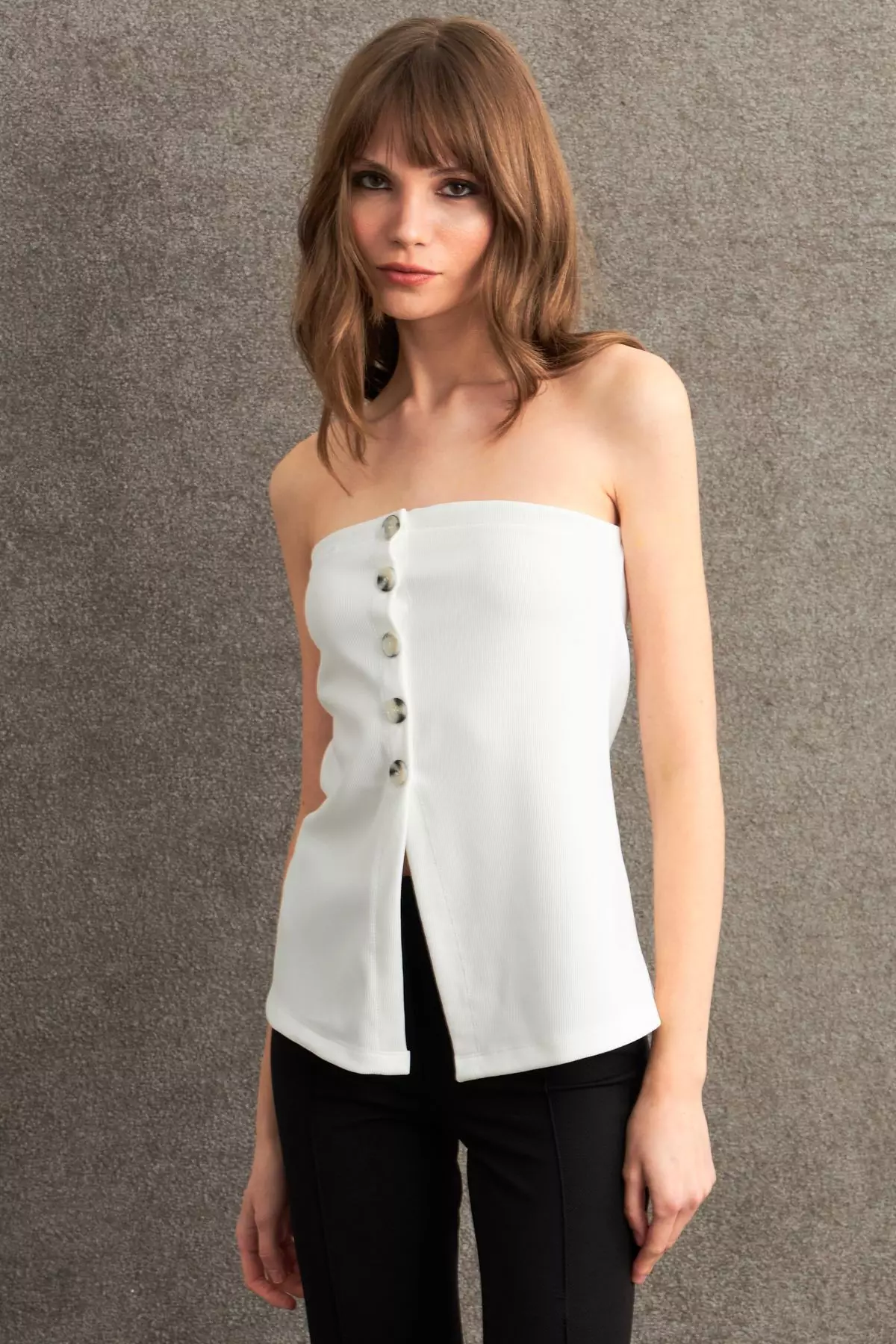 Buy Cool & Sexy Button Detail Strapless Blouse 2026 Online | ZALORA
