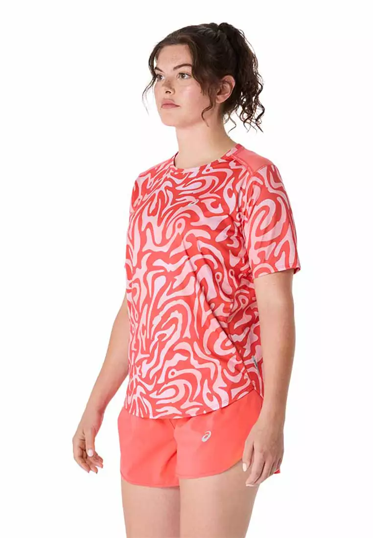 Jual ASICS ASICS Women Road All Over Print SS Top-2012D225.700 Original ...
