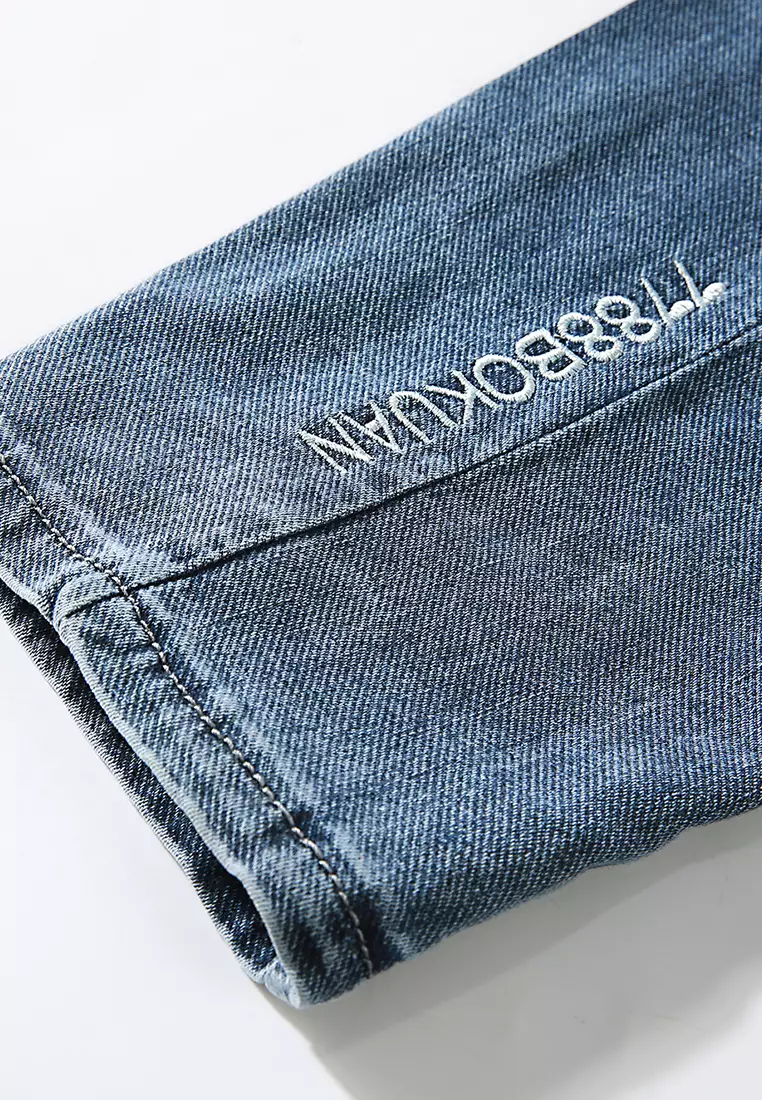 Buy A-IN GIRLS Elasticated Waist Panel Jeans Online | ZALORA Malaysia
