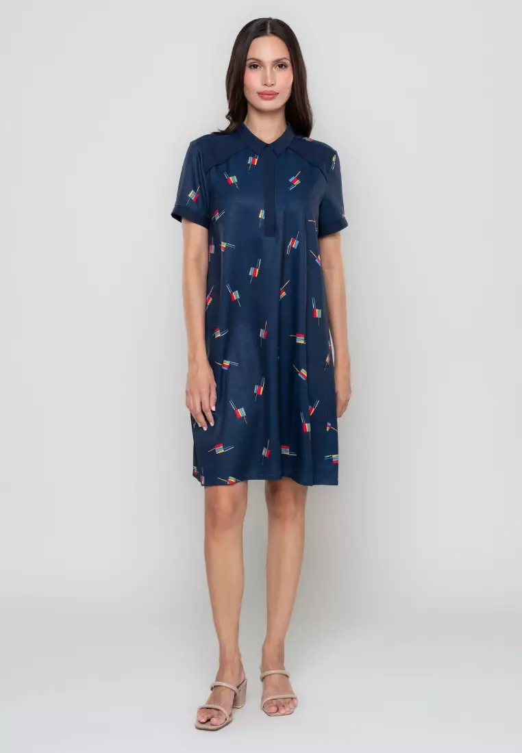 Buy Apple & Eve Rooney Printed Button-Down Dress 2025 Online | ZALORA ...