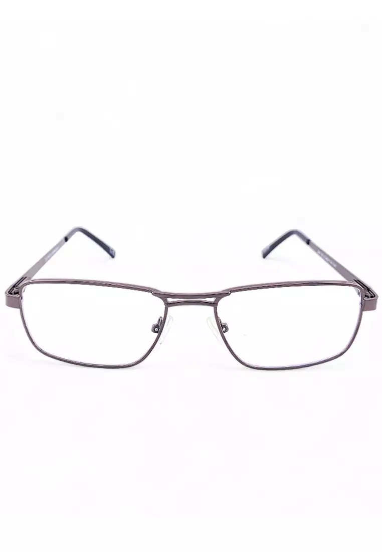 Buy 2.5 NVG OPH Men's Rectangle Frame Grey Metal Optical Frame with ...