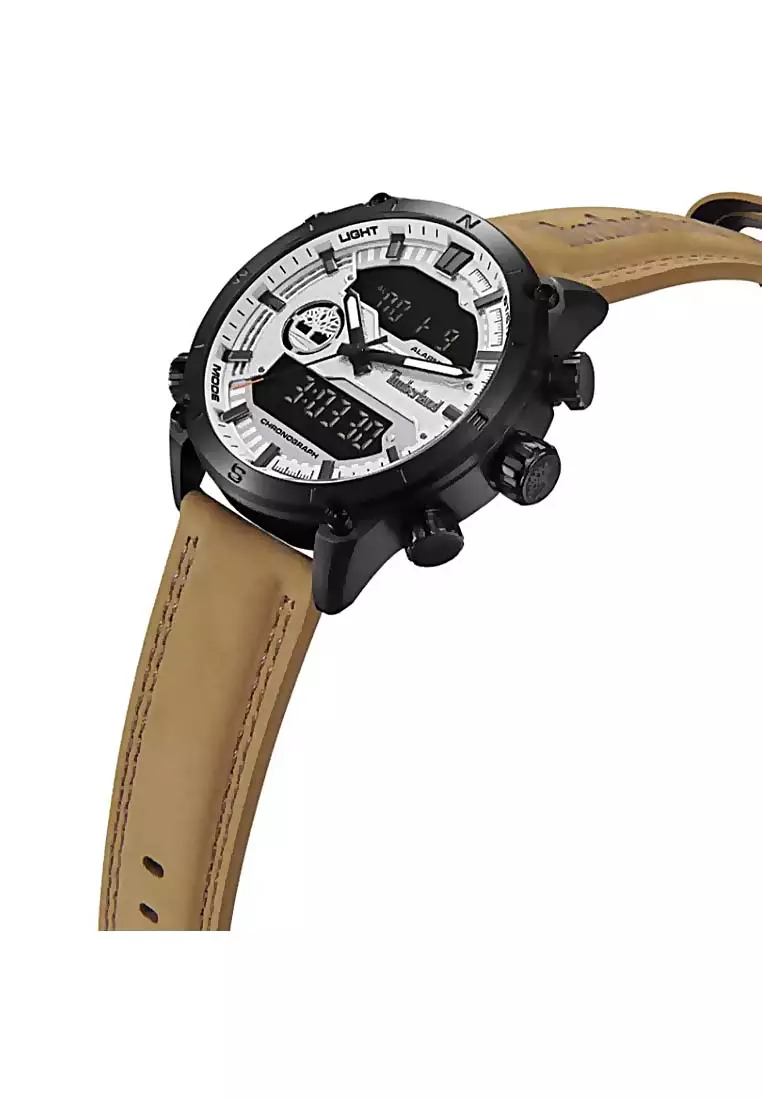 Buy Timberland Men's Bucksport Brown Leather Analog-Digital Watch TBL ...