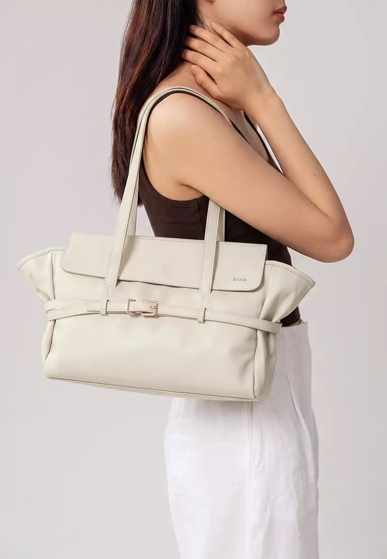 Buy RABEANCO YANI Belt Tote Bag Large - Cream Beige 2026 Online ...