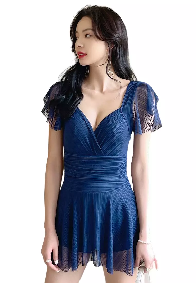 Buy Zitique Sexy Tulle Big Backless One Piece Swimsuit 2024 Online