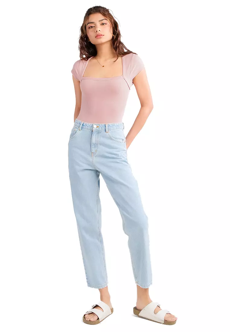Buy JUST G Square Neck Short Sleeve Bodysuit 2026 Online | ZALORA ...