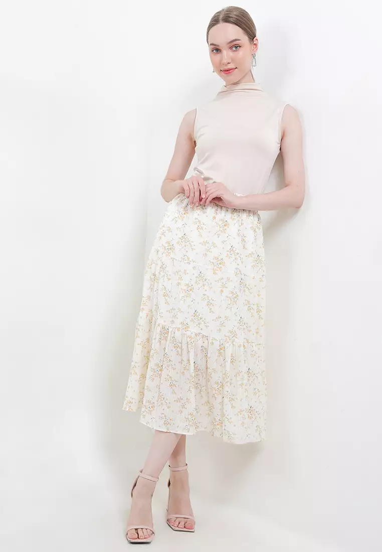 Jual Chic Simple Flo Print Panel Skirt Original 2025 | ZALORA Indonesia
