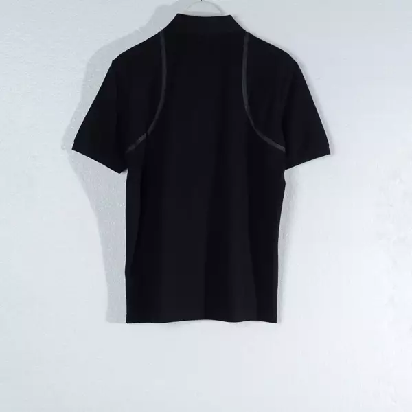 Jual Balmain Polo BALMAIN LOGO PATTERN SQUARE LINE GREY BLACK ZIP POLO ...