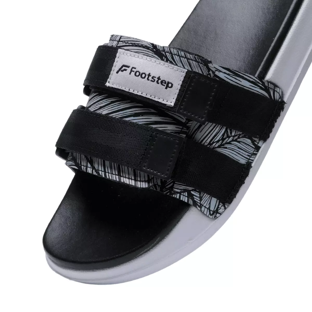 Jual Foot Step Footstep Footwear Sandal Pria Slide Nifty Black Grey ...