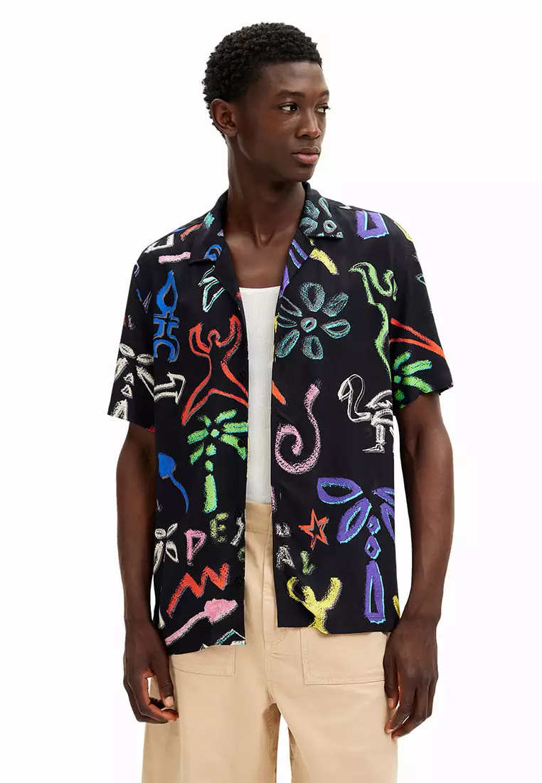 Buy Desigual Desigual Man Shirt with artistic motifs. 2025 Online ...