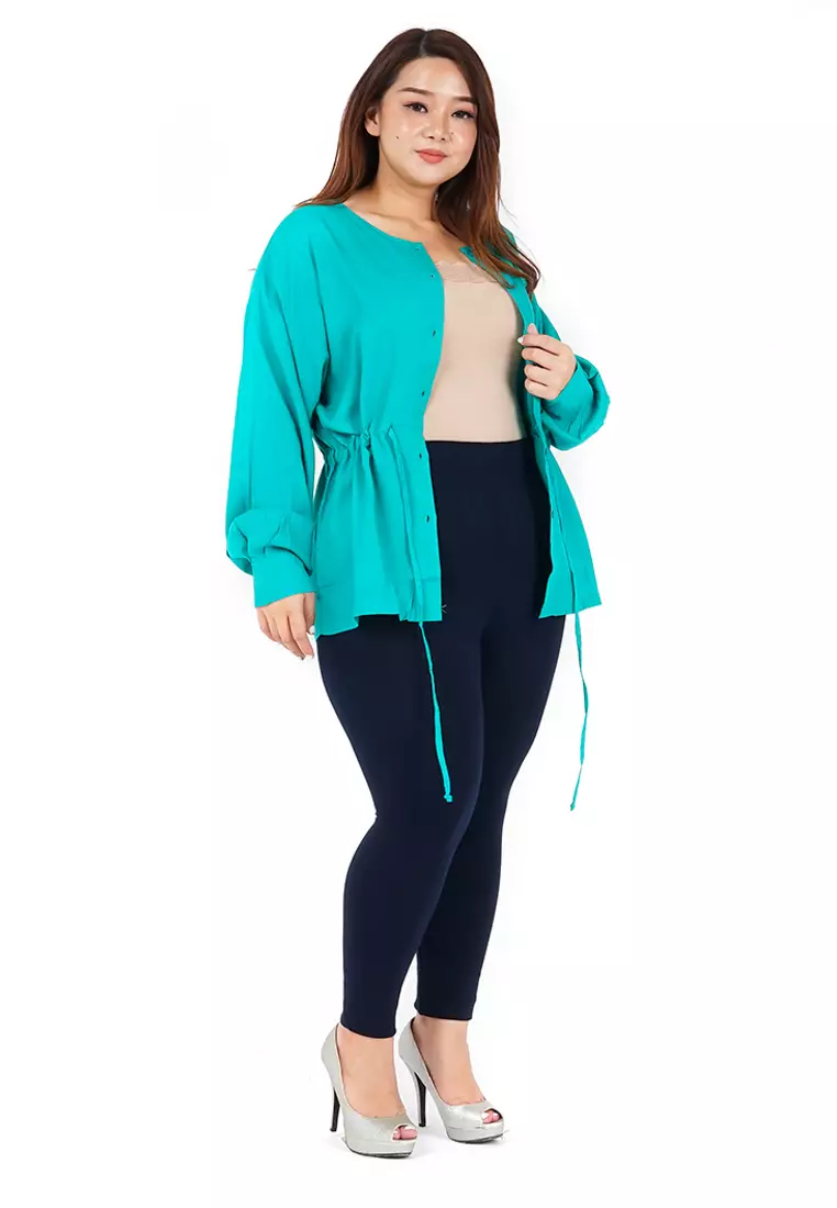 Jual Xtramiles Plus Size Blouse Anelis Green Original 2025 | ZALORA ...