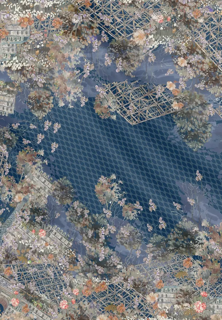 Buy Buttonscarves The Parisian 3.0 Voile Square - Bleu 2026 Online | ZALORA