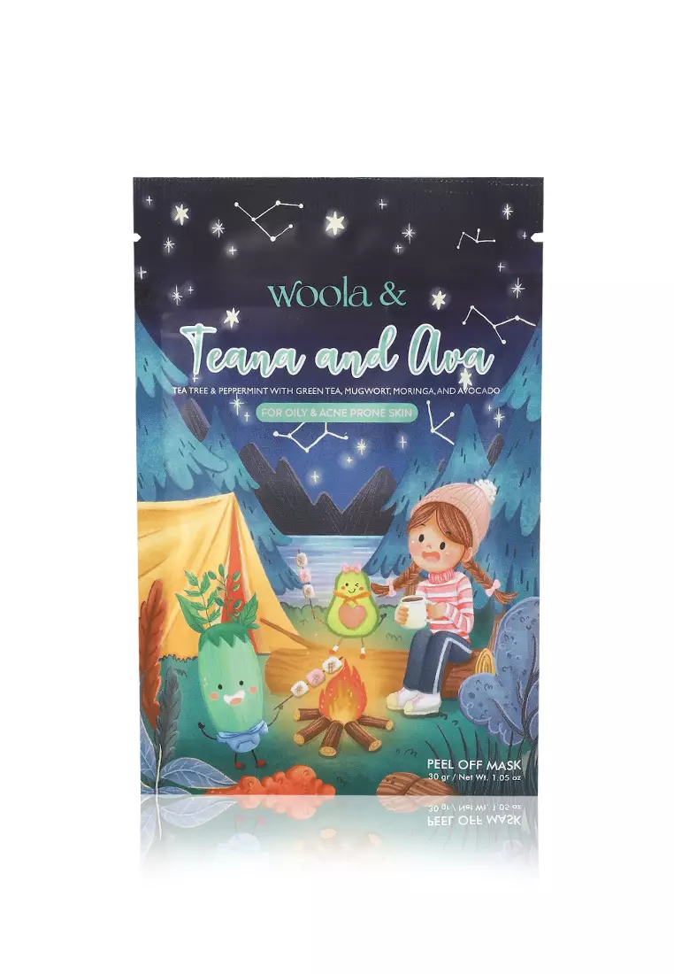 Jual Woola WOOLA Teana & Ava Peel Off Mask 30 gr - For Oily & Acne ...