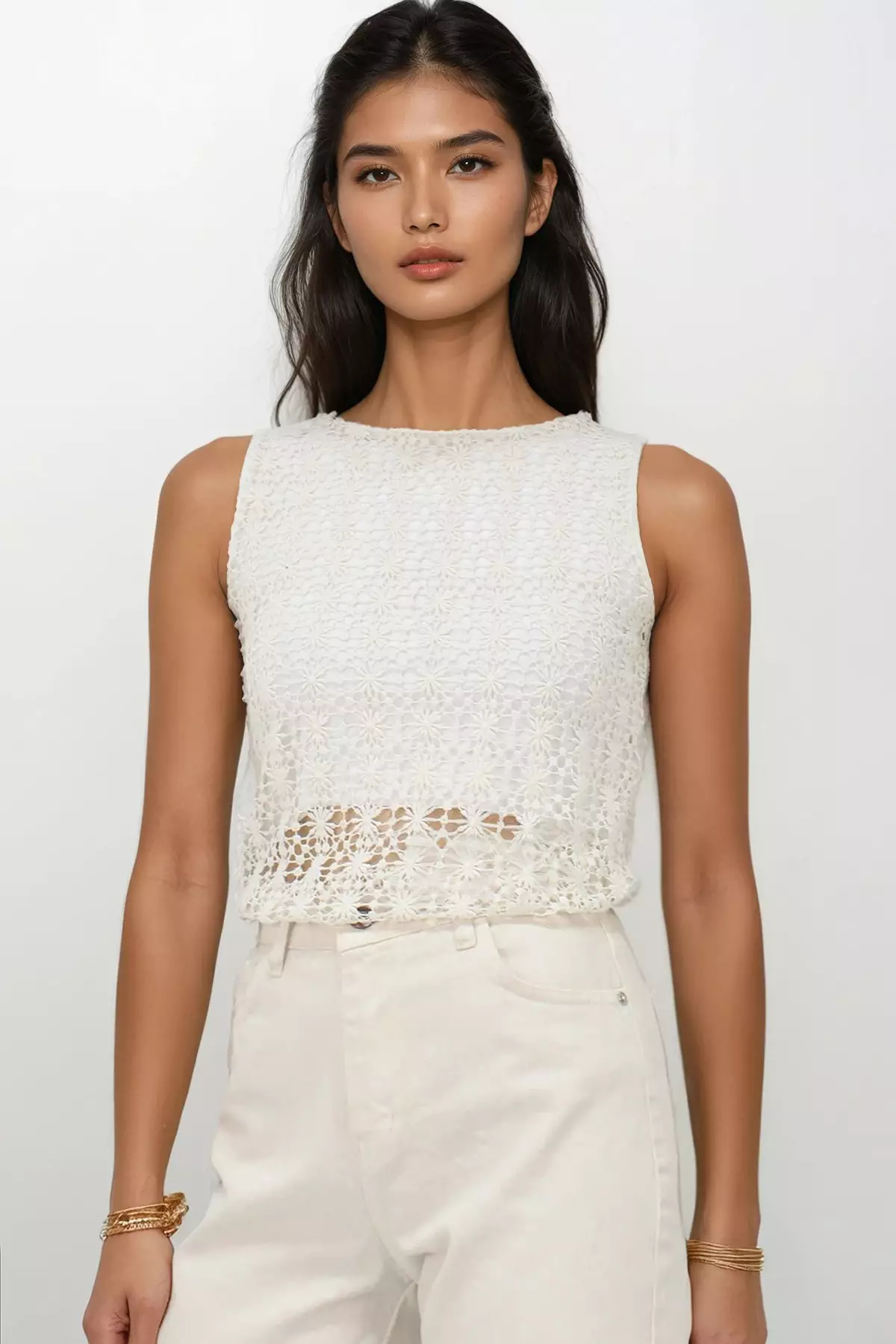 Buy Alacati Sleeveless Openwork Top 2025 Online | ZALORA