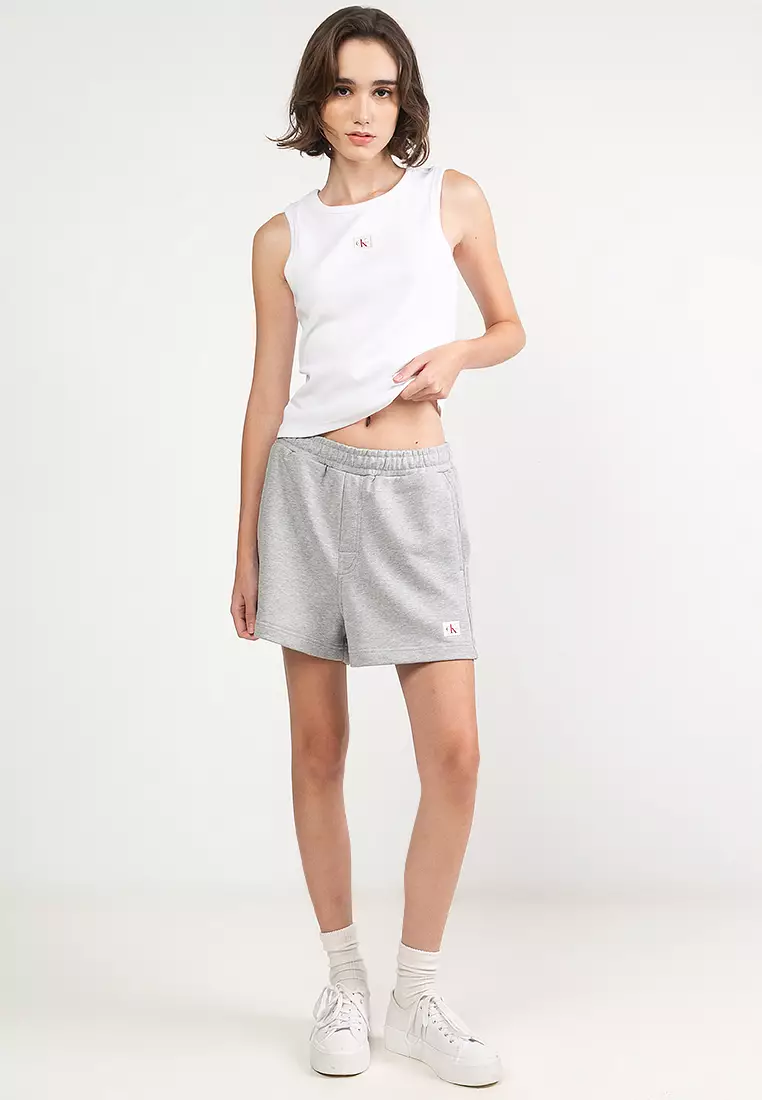 Buy Calvin Klein Woven Label Cotton Rib Tank Top 2026 Online | ZALORA ...