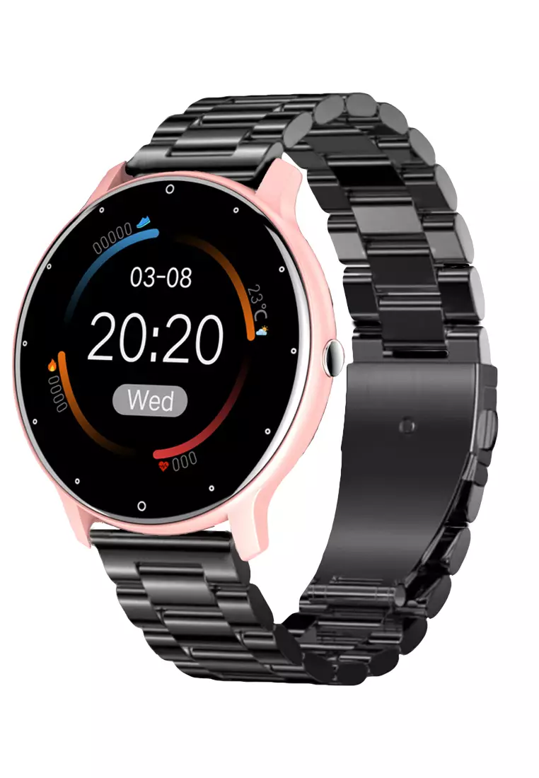 Buy EGLANTINE Unisex IOS/Android Pink SmartWatch with IP Black ...