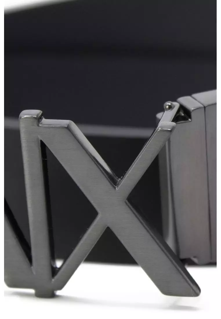 Buy Armani Exchange Leather Belt AX Logo Buckle Men 2025 Online ...