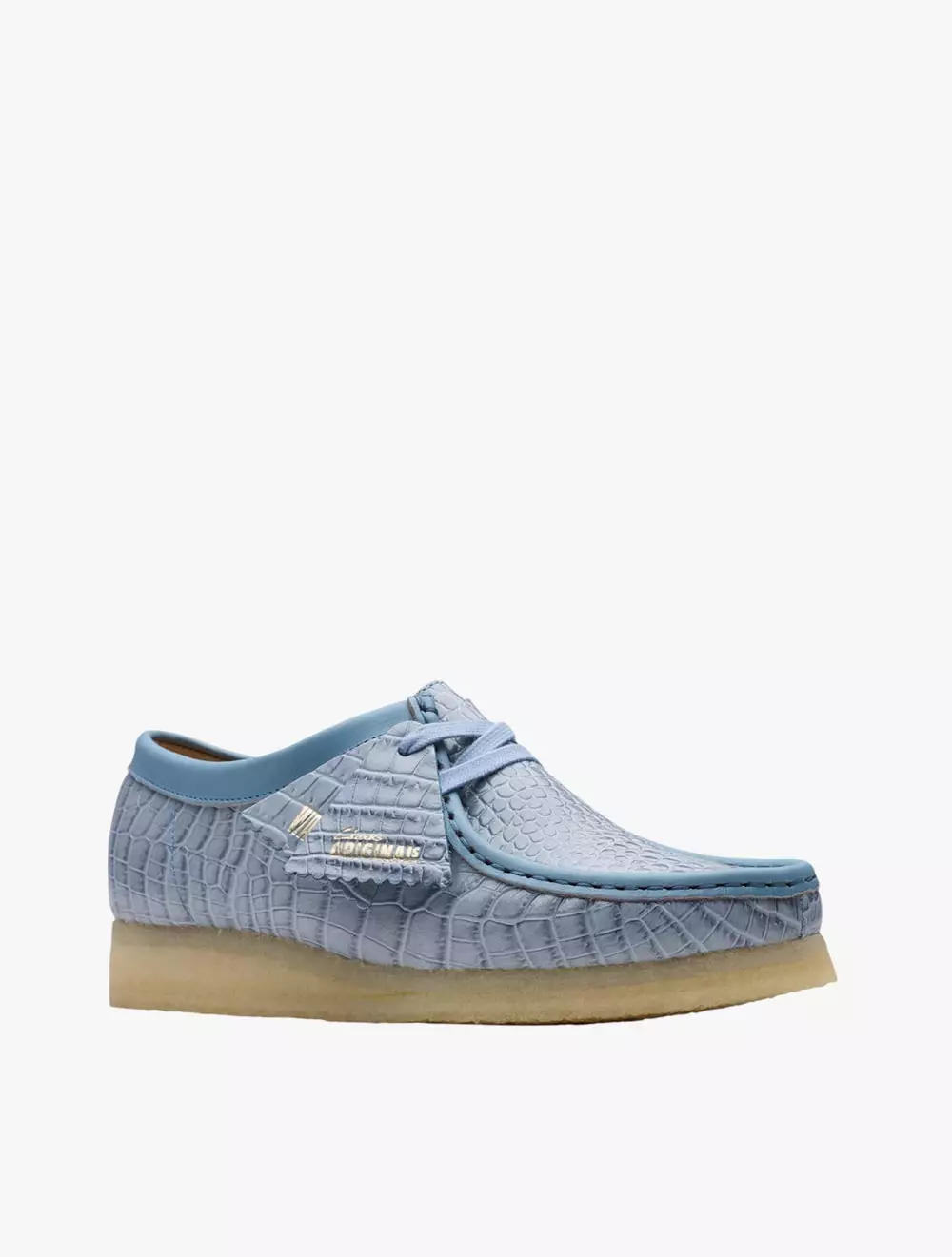 Jual CLARKS Clarks Wallabee. Powder Blue Croc Original 2025 | ZALORA ...