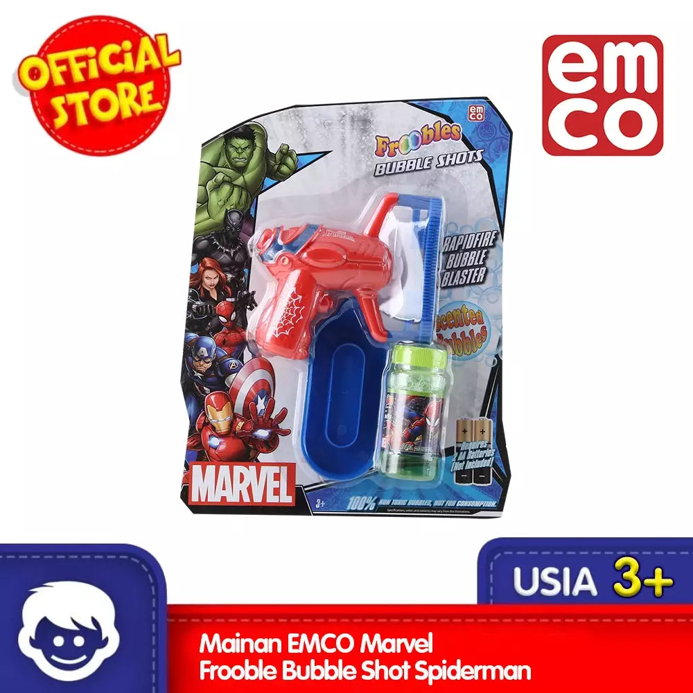 Jual EMCO Mainan EMCO Marvel Frooble Bubble Shot Spiderman Original ...