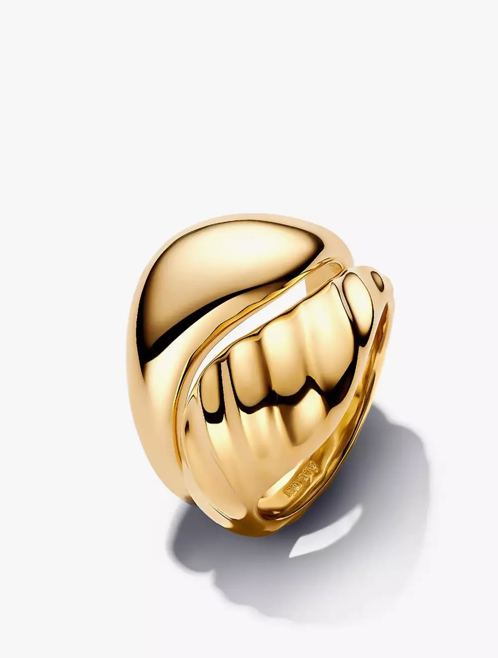 Jual PANDORA Texture 14k gold-plated ring set Original 2025 | ZALORA ...